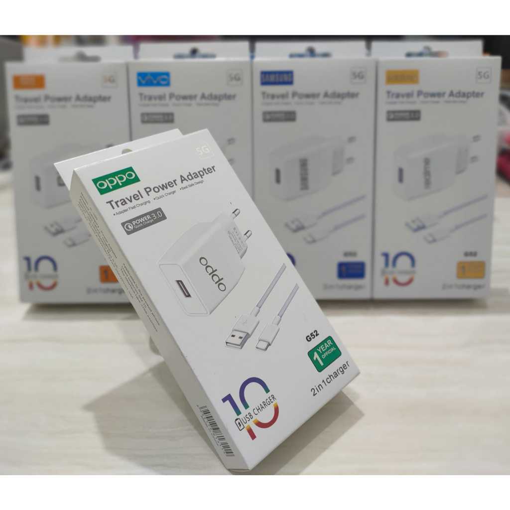 Jual Charger Brand G52 USB Type C dan Micro Kualitas Bagus | Shopee ...