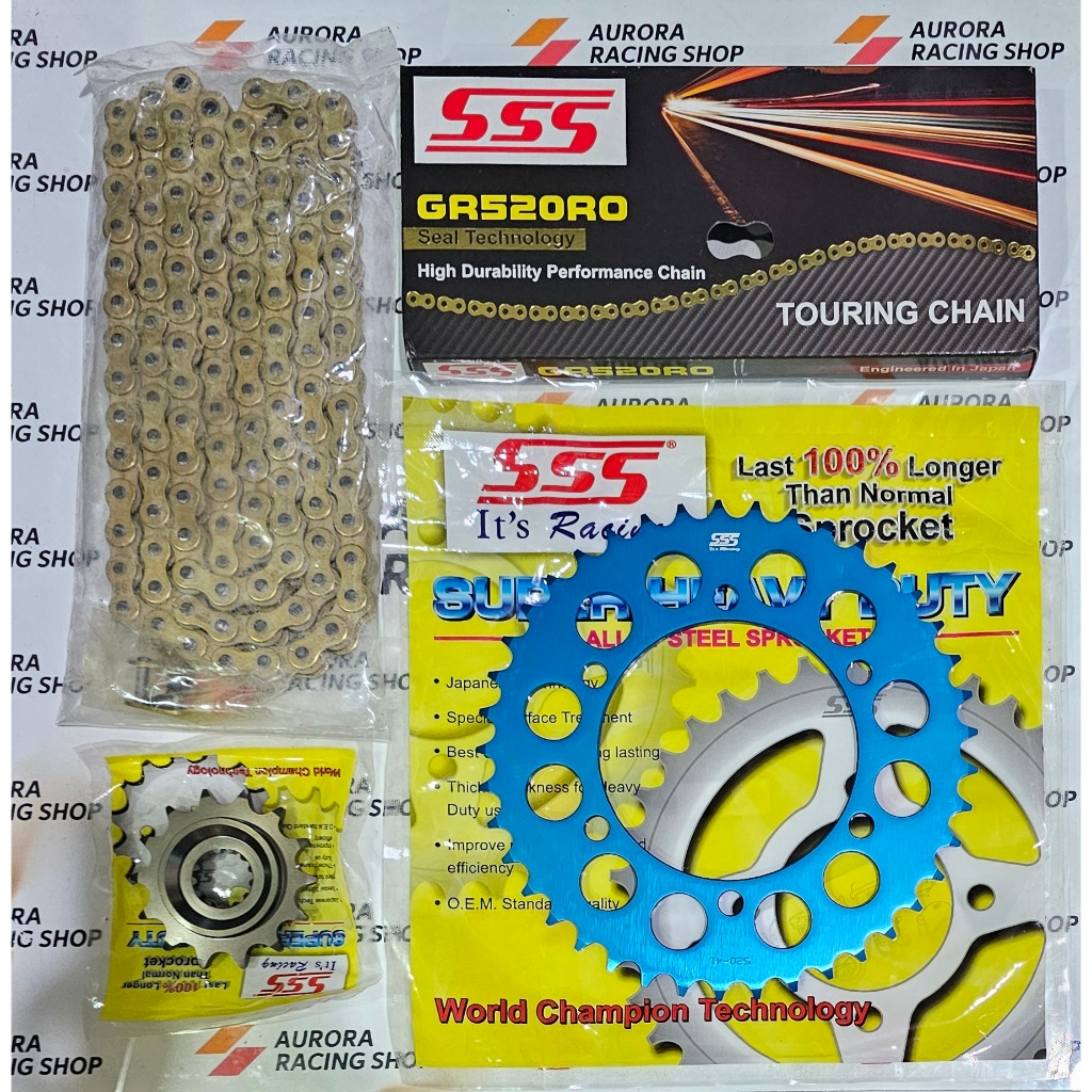 Jual GEAR SET SSS BLUE YAMAHA R25 R 25 / MT25 MT 25 & RANTAI SSS O RING ...