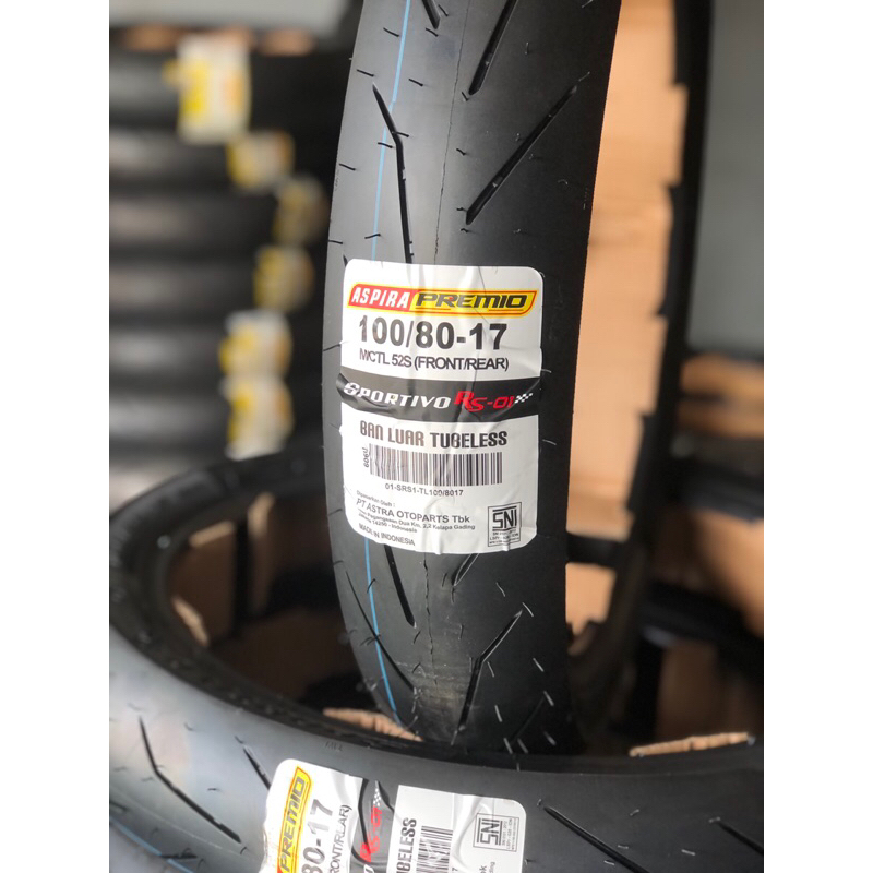 Jual BAN ASPIRA PREMIO UK : 100 80 17 SOFT COMPOUND (FRONT/REAR) SPORTIVO RS-01 BAN BALAP THN ...