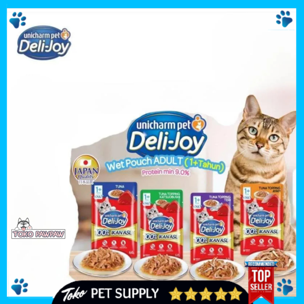 Jual DELI JOY POUCH 60G Kitten Adult Makanan Anak Kucing Kucing Dewasa ...