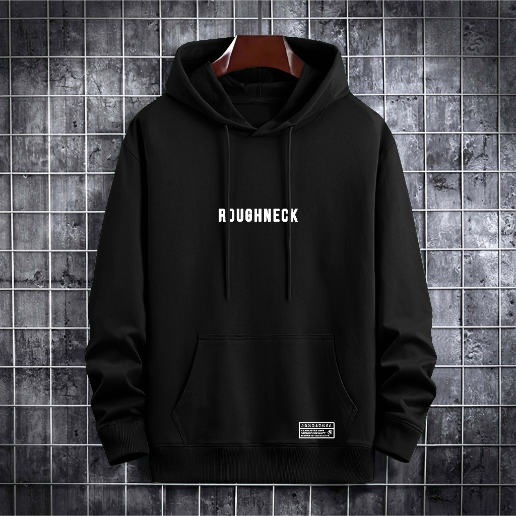 Jual Hoodie Roughneck Tebal Bahan Fleece Solid 260Gsm Premium DTF Distro Quality Unisex M L XL ...