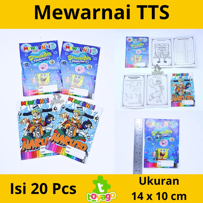 Jual Buku TTS Anak + Mewarnai / Buku Edukasi TTS Isi 20 Pcs Grosir ...
