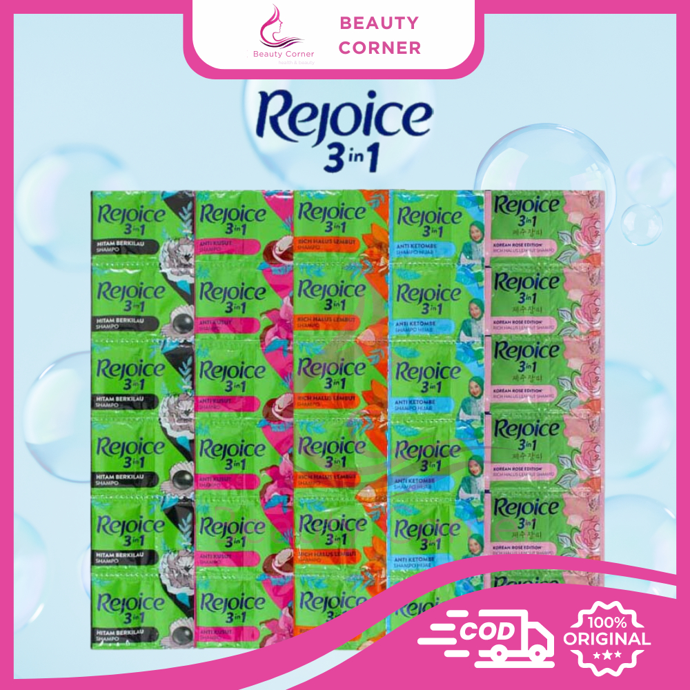 Jual [Renceng Isi 12 Sachet] Rejoice 3 In 1 Shampo | Shopee Indonesia
