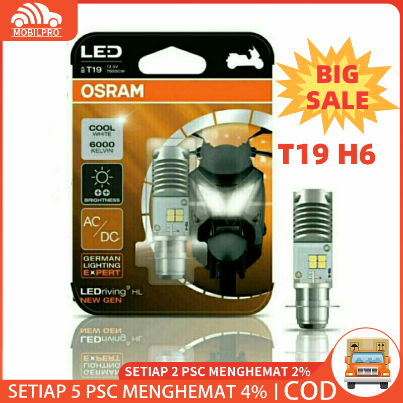 Jual LAMPU LED OSRAM PUTIH 6000 KELVIN T19 M5 H6 K1 / LAMPU LED MIO BEAT VARIO SUPRA GRAND ...