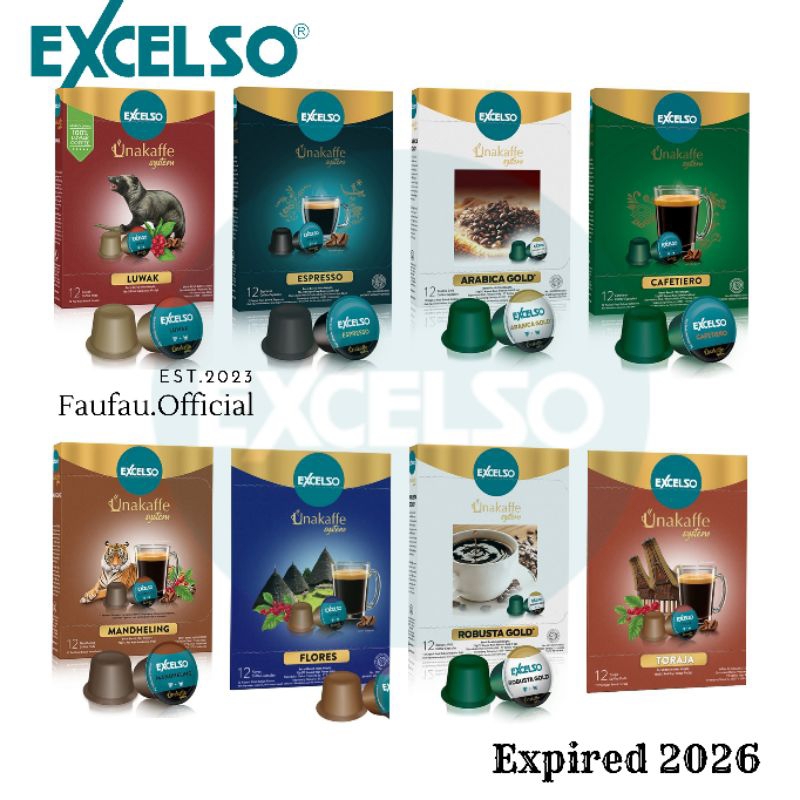 Jual EXCELSO CAPSULE UNAKAFFE kopi kapsul unakaffe system ALL VARIAN ...