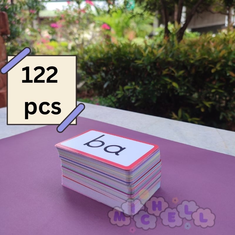Jual Flashcards Kartu Belajar Membaca Suku Kata 122pcs - Flash Card ...