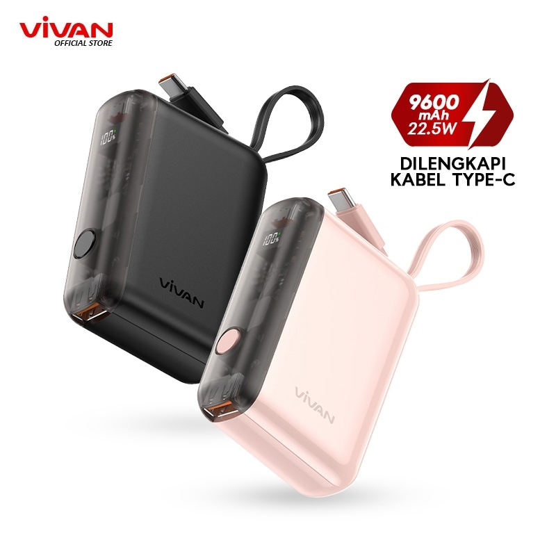 Jual VIVAN Smart Power Bank VPB-Q10 Powerbank 9600mAh 22.5W Fast ...