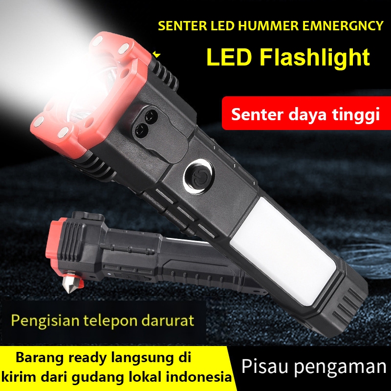 Jual Palu Pengaman Mobil Senter Multifungsi 4-In-1 Lampu Terang Darurat ...