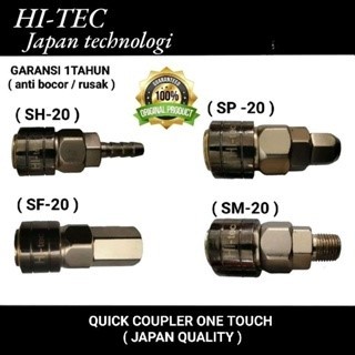 Jual hi-tec quick coupler type one touch black nikel Japan quality ...