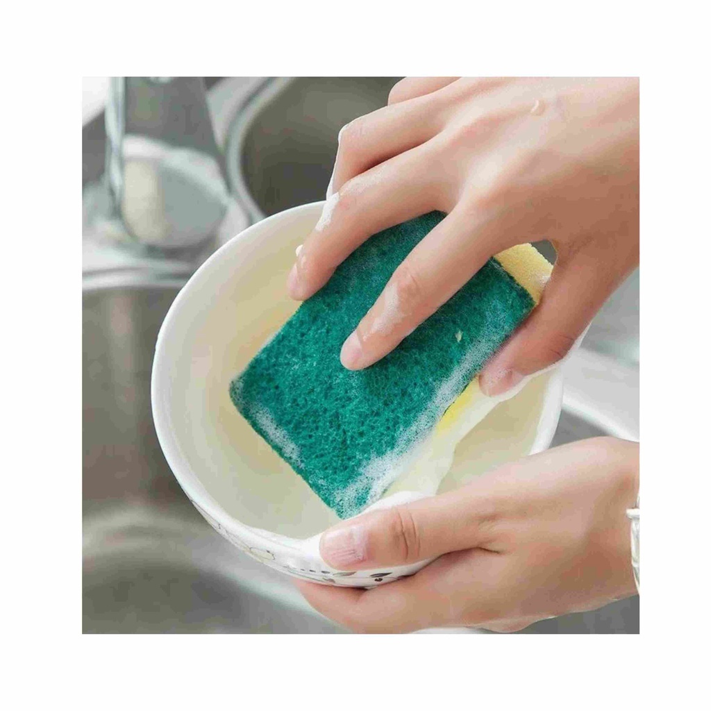 Jual SPONGE TAPAS BUSA CUCI PIRING KUNING KOTAK / SABUT CUCI DUA SISI ...