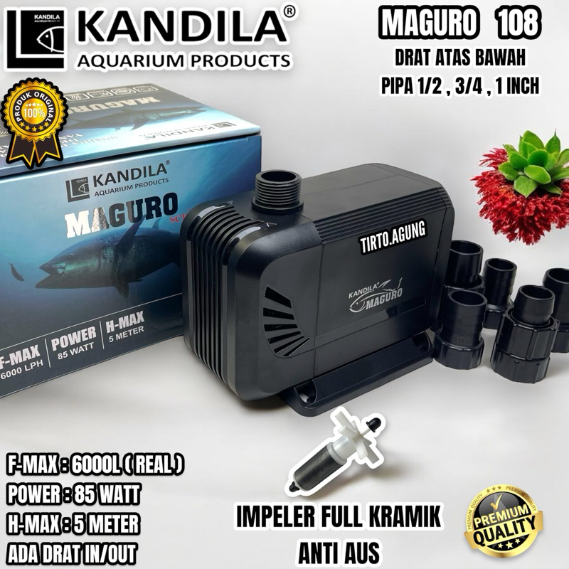 Jual Mesin Pompa air kolam ikan koi 6500L 5500L low watt GINGA MAGURO ...