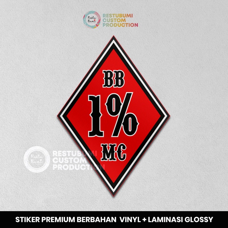 Jual Sticker Bikers Brotherhood 1% Diamond | Shopee Indonesia