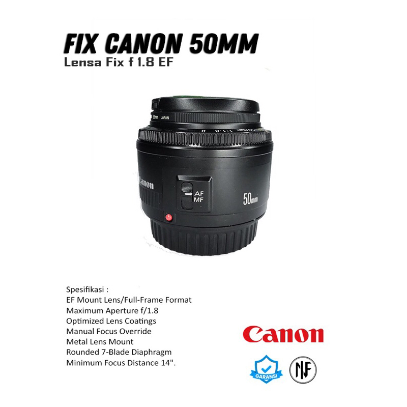 Jual LENSA FIX CANON 50MM F 1.8 TAJAM AKURAT HASIL BOKEH - GARANSI 100% ...