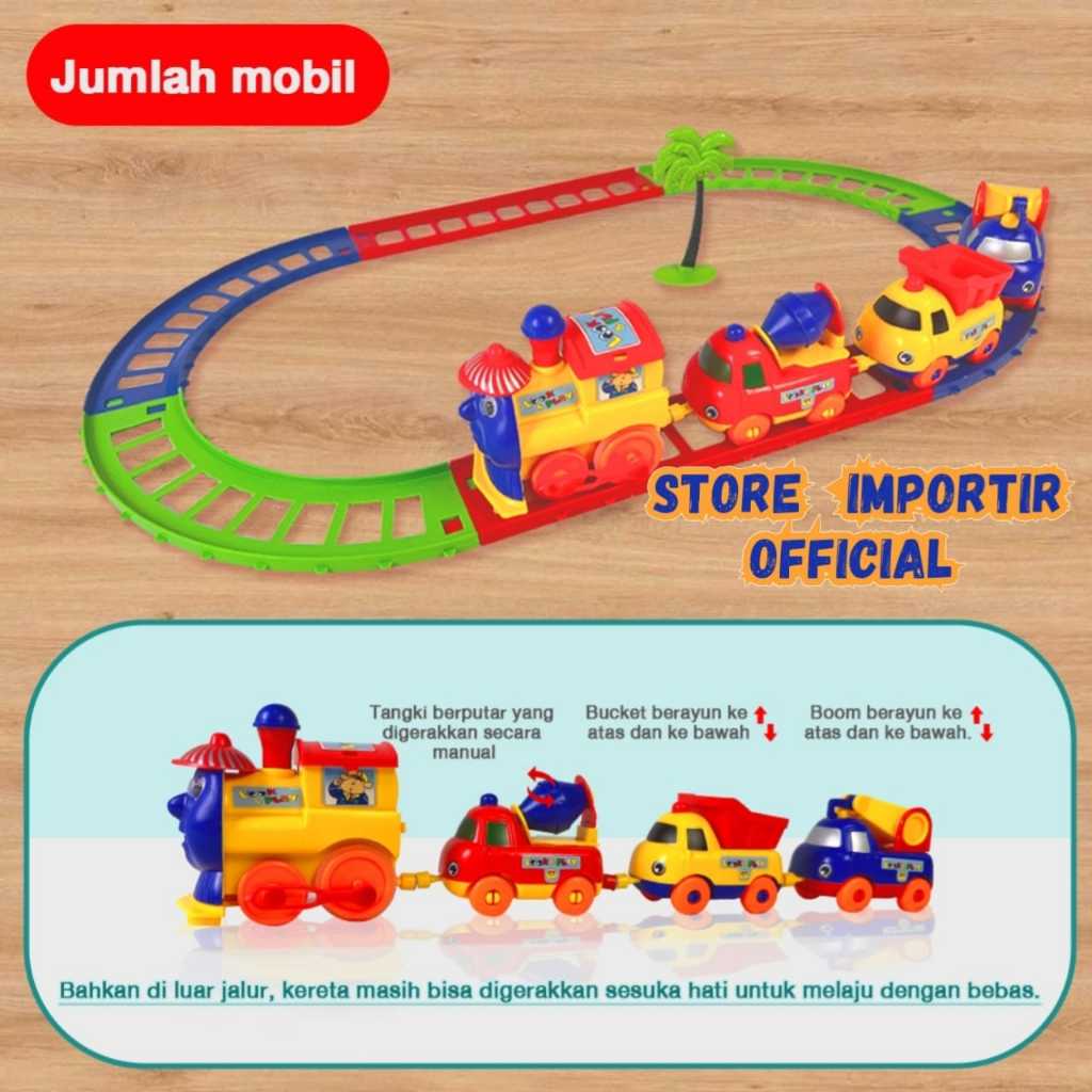 Jual Mainan Anak Kereta Api Magnet 18008C 1 Mainan Koleksi Anak Play Train 3 Gerbong Cartoon ...