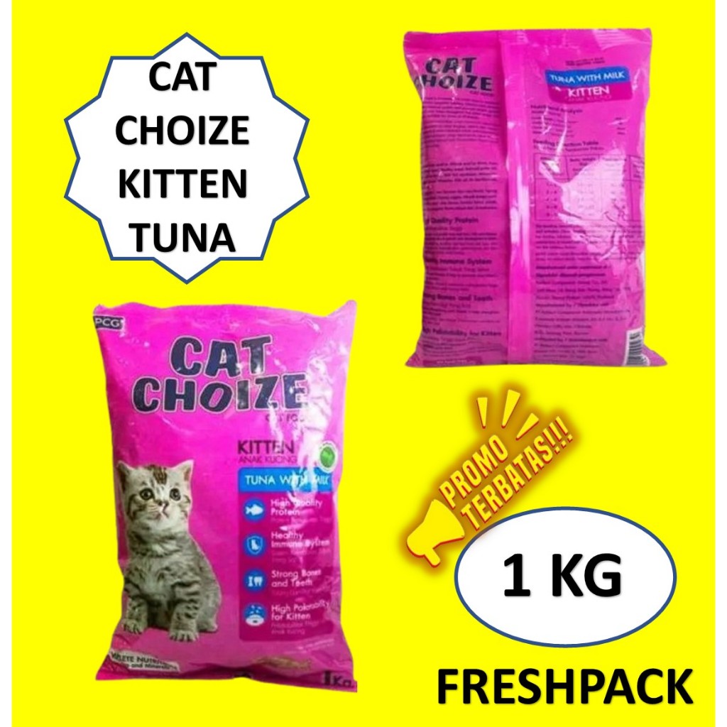 Jual CAT CHOIZE KITTEN TUNA - PINK 1 KG - FRESHPACK | Shopee Indonesia