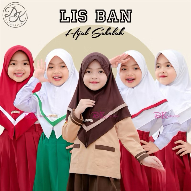 Jual HIJAB SEKOLAH LISBAN (5-10tahun) | Shopee Indonesia
