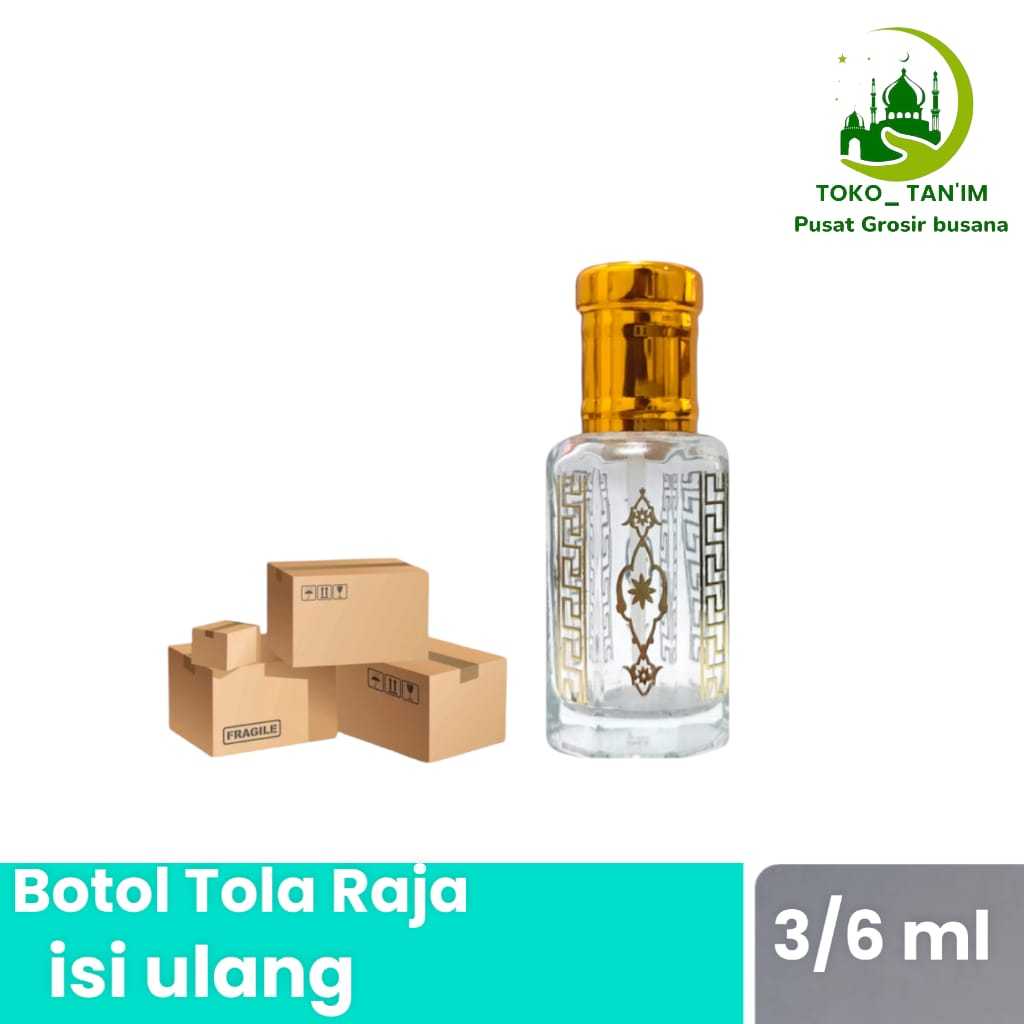 Jual Botol Isi Ulang 3 dan 6 ml Model Batik/Botol Stick Raja Tutup Gold ...