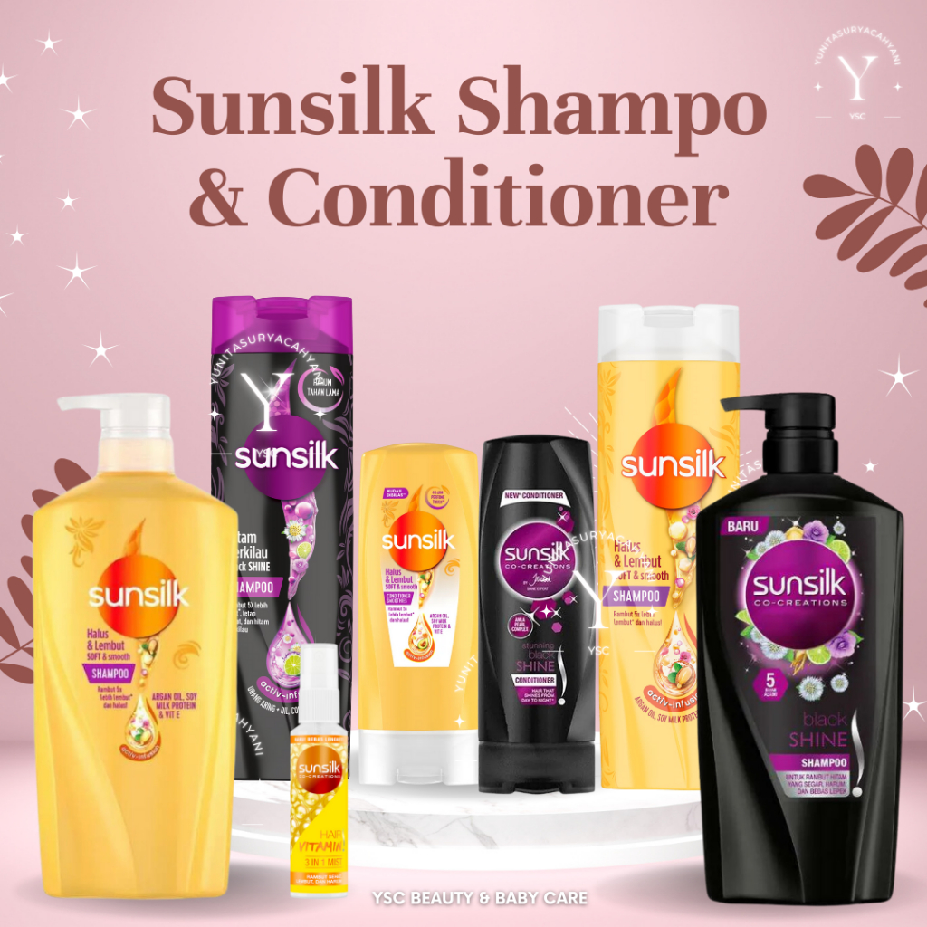 Jual Sunsilk Shampoo Soft & Smooth/Black & Shine/ Hair Mist 3 in 1 ...