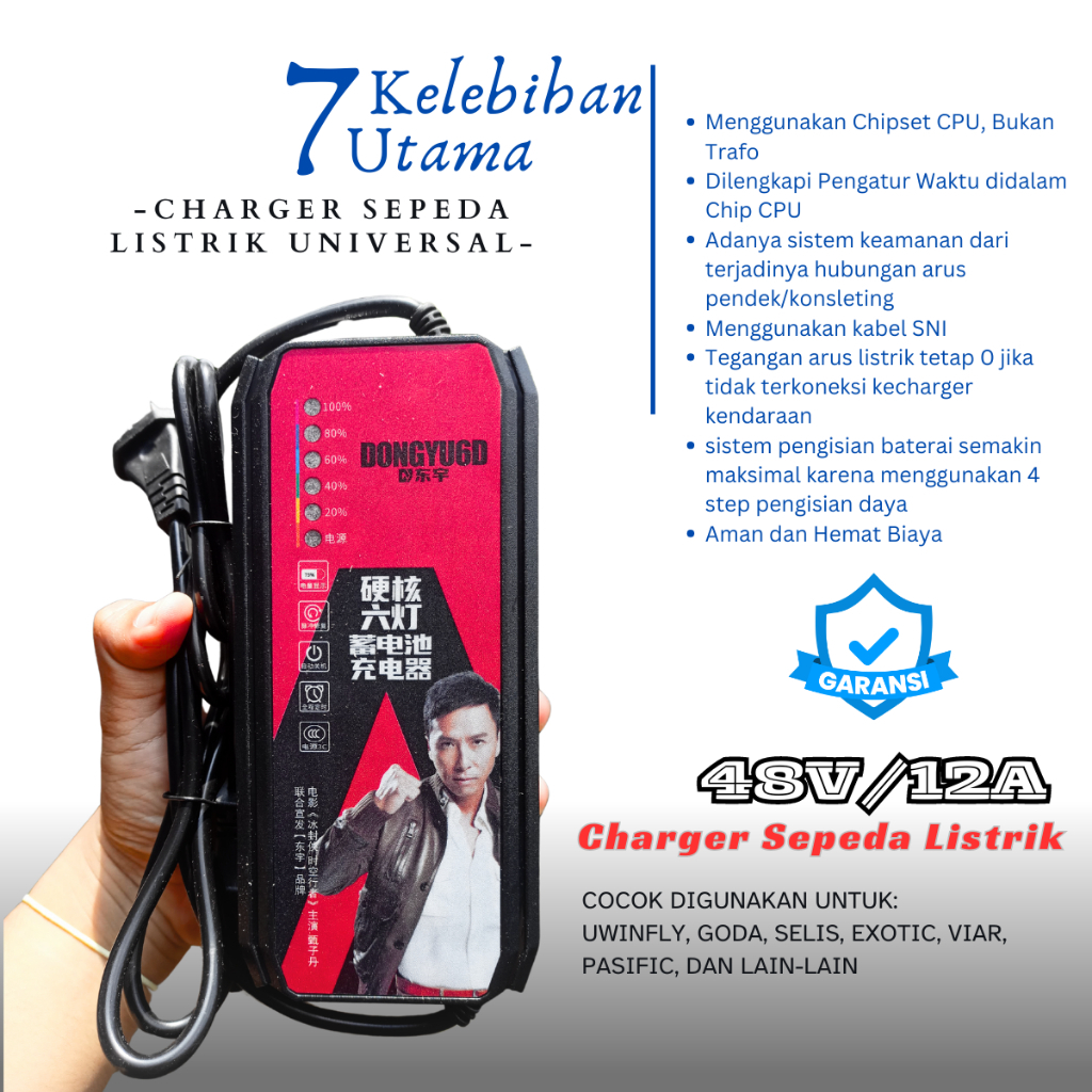 Jual Charger Sepeda Listrik 48V 12AH Universal Charger Dengan Smart ...