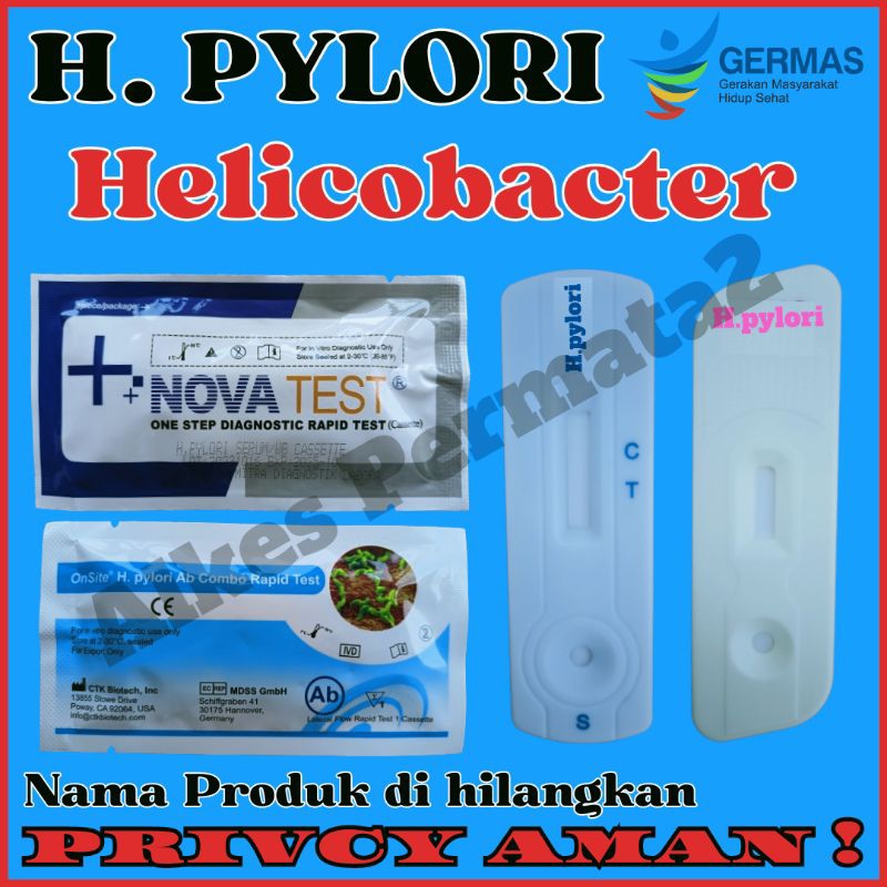 Jual H Pylori Test Cassette Akurat 99,7% Mandiri Helicobacter Satuan ...