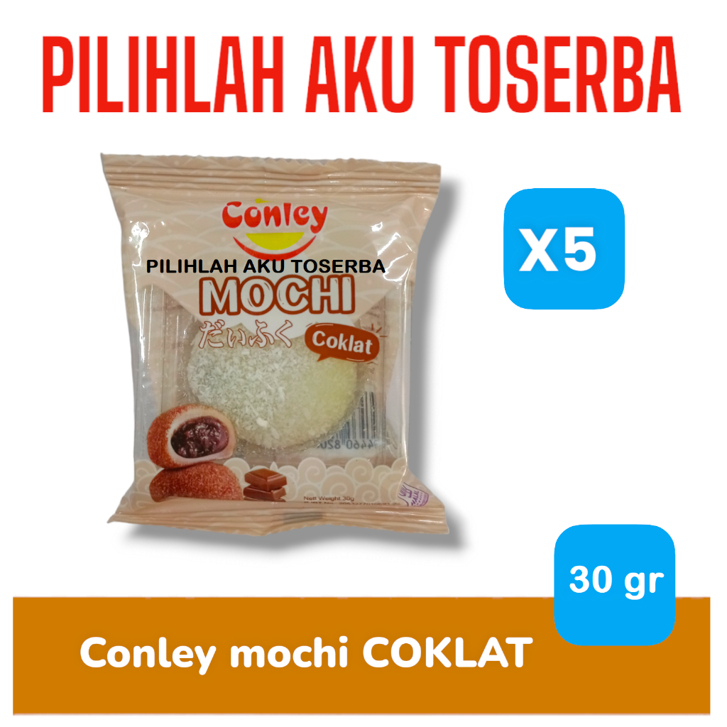 Jual Conley MOCHI Rasa CHOCOLATE / COKLAT - ( HARGA 5 PCS ) | Shopee ...