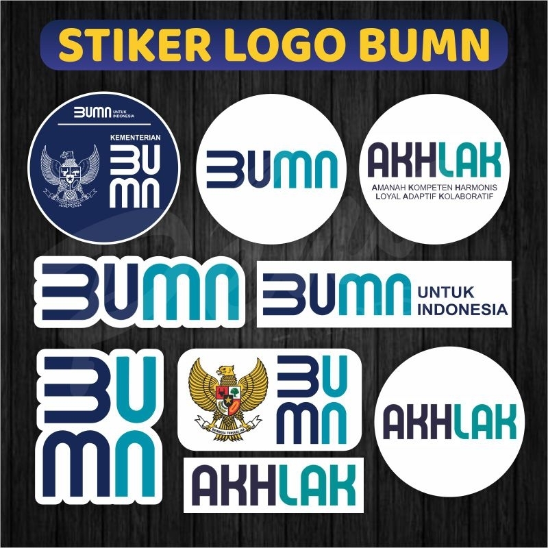 Jual Sticker Stiker BUMN Akhlak / Logo BUMN Badan Usaha Milik Negara ...