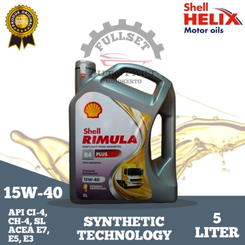 Jual SHELL RIMULA R4 15W-40 DIESEL FULL SYNTHETIC (5liter) | Shopee ...