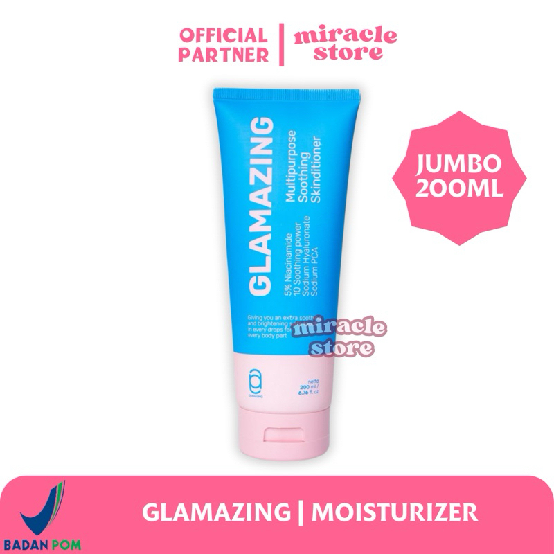 Jual [MIRACLE STORE] MOISTURIZER JUMBO 200ML GLAMAZING PELEMBAB WAJAH ...