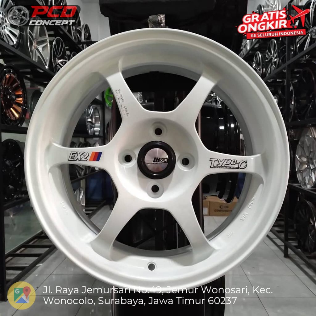 Jual velg ssr type c r15 lokal velg racing mobil ssr type c ring 15 lokal pcd 4x100 bisa untuk ...