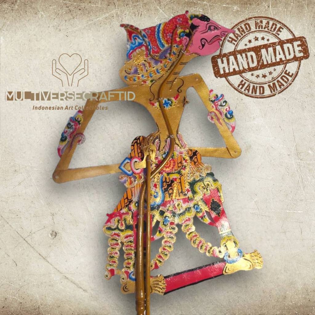 Jual Wayang Alusan Aswotomo Aswatama Gapit Rotan Bahan Kulit Asli ...