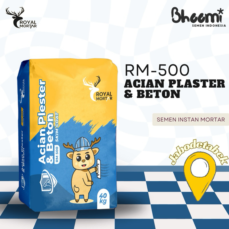Jual Semen Mortar | Acian Plester & Beton | Acian abu | RM-500 Royal ...