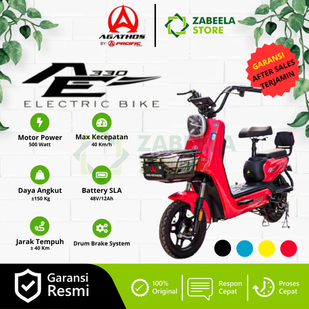 Jual Sepeda Listrik Pacific Agathos AE 330 500Watt E-Bike Garansi Resmi Pacific Indonesia ...
