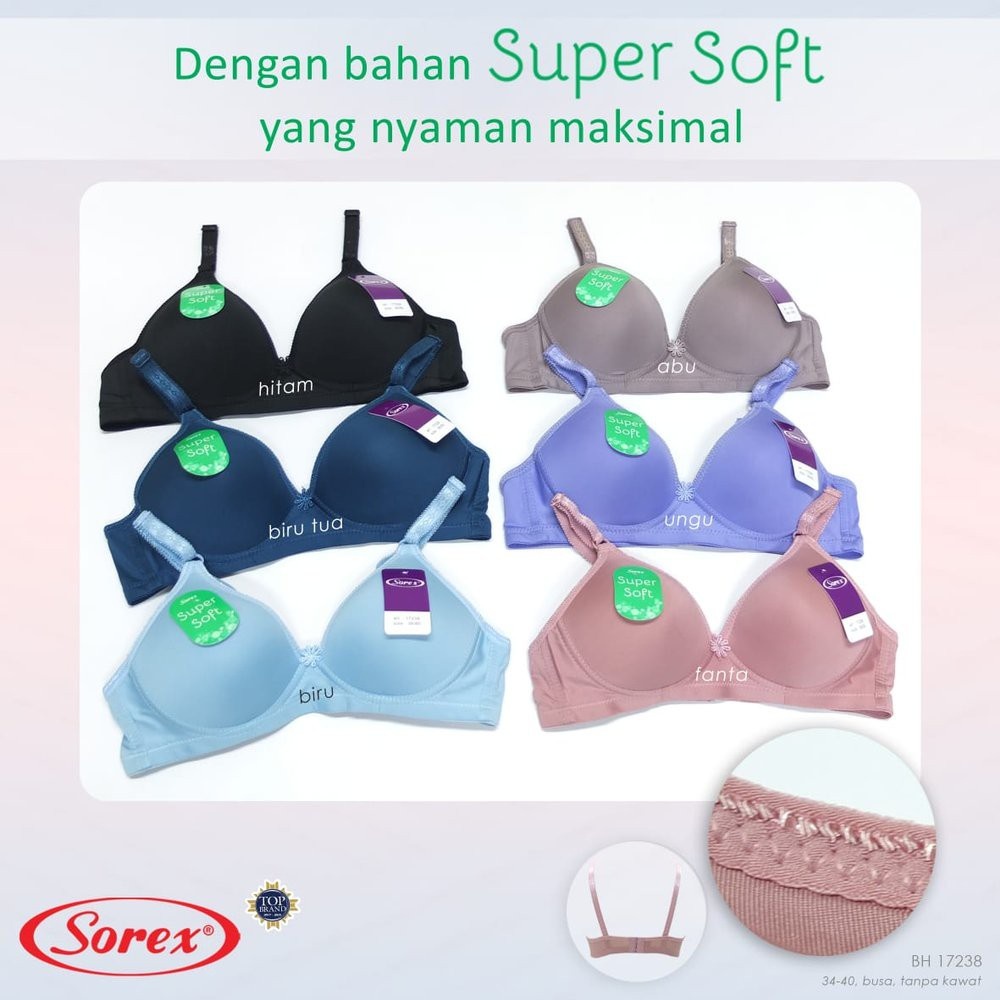 Jual SOREX MURAH BRA BH TANPA KAWAT BUSA TIPIS NYAMAN PAKAIAN DALAM ...
