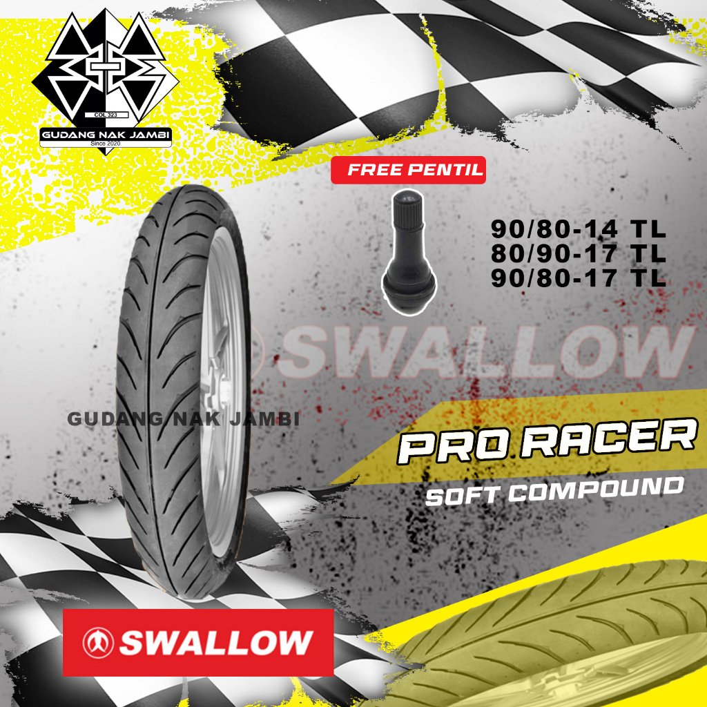 Jual [COD} Pro Racer Swallow Ban Motor Ring 14 / 17 Soft Compound ...