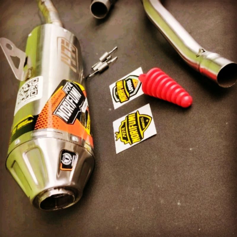 Jual NORIFUMI ROCKET4 Exhaust Muffler Canister & big elbow open pipe ...