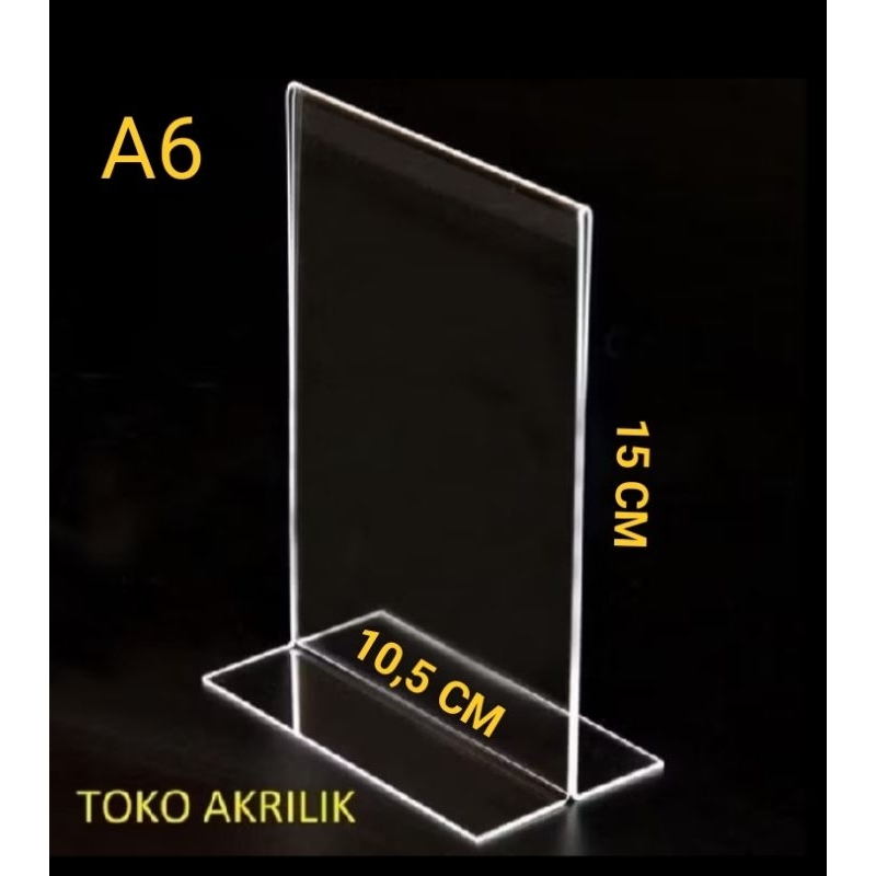 Jual Tempat brosur akrilik A6/ Tent card akrilik / Tent holder akrilik ...