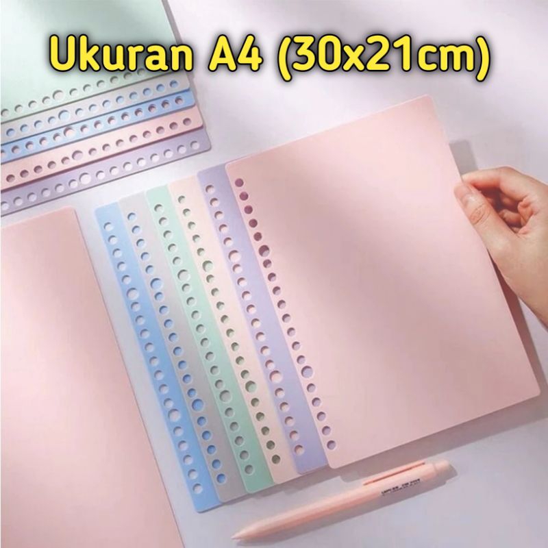 Jual LOOSE LEAF A4 WARNA/BINDER WARNA A4/KERTAS ISI ULANG A4/PINK/BIRU ...