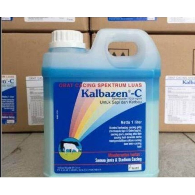 Jual Kalbazen C 1 Liter Obat Cacing Ampuh Membasmi Semua Jenis Cacing Sapi Kerbau Kuda Kalbe ...