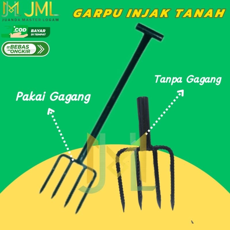 Jual GARPU TANAH BAJA anti karat/ GARPU INJAK TANAH ULIR GIGI 4 ...