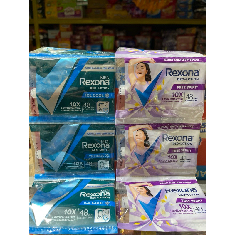 Jual REXONA ICE COOL/FREE SPIRIT RENCENG ( ISI 12 SACHET ) | Shopee ...