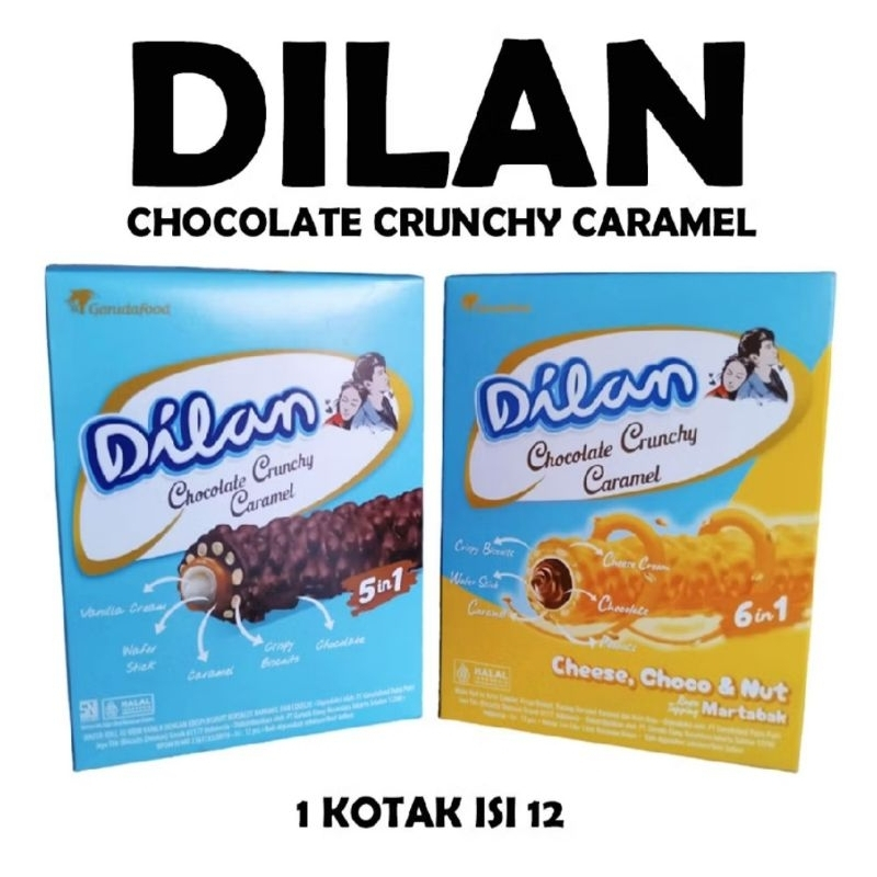 Jual DILAN CHOCOLATE CRUNCHY CARAMEL(isi 12/box 24gr) | Shopee Indonesia
