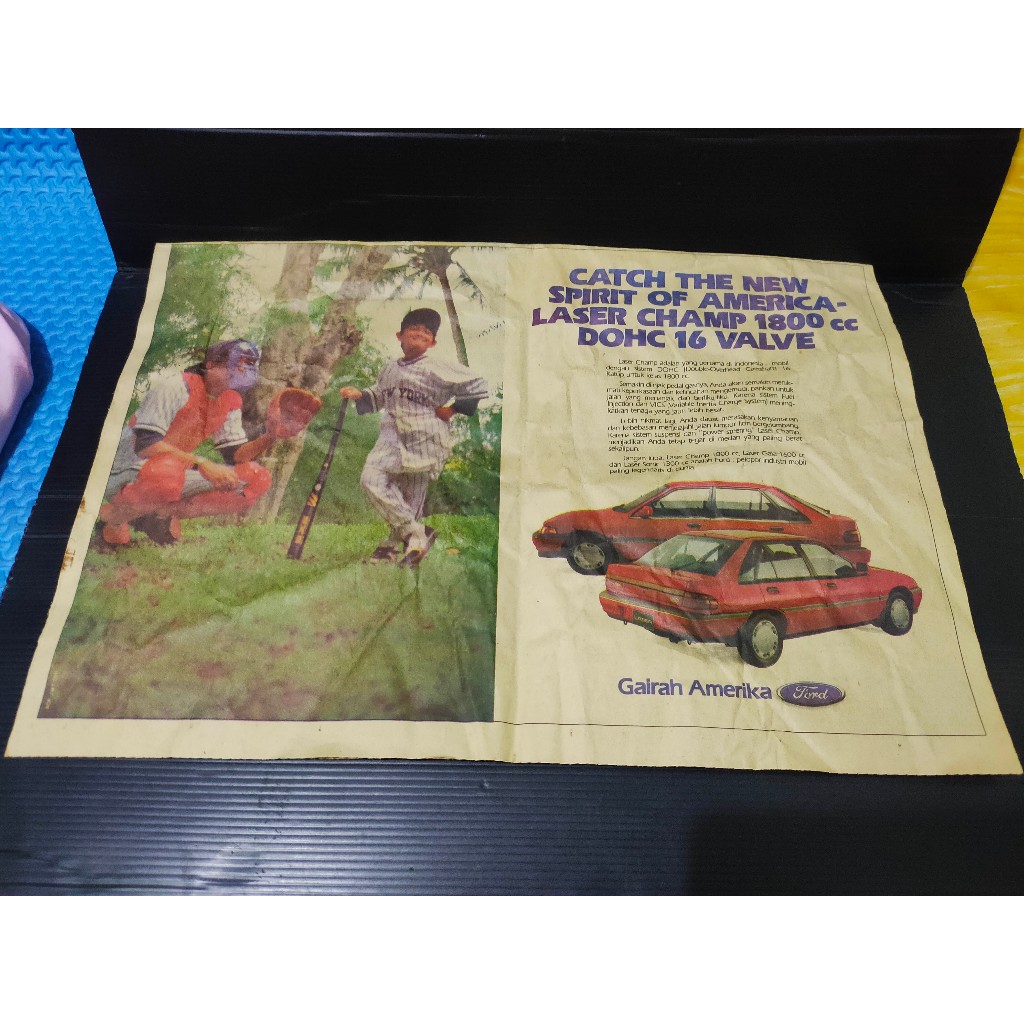 Jual Brosur Iklan Poster Koran Mobil FORD LASER CHAMP 1800cc Jadul ...
