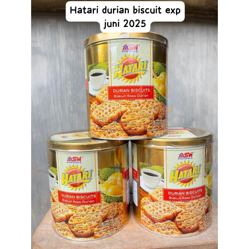 Jual HATARI DURIAN BISCUIT 1 kaleng exp 2025 | Shopee Indonesia