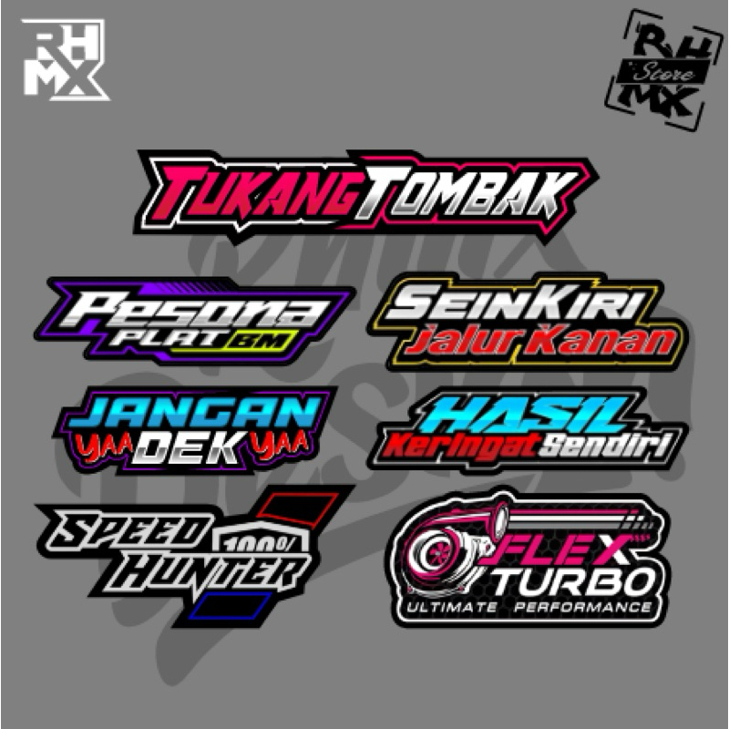 Jual sticker racing pack motor viral terbaru stiker vinyl stiker pesona ...