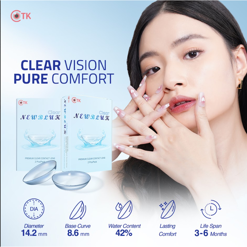 Jual SOFTLENS NEWBLUK CLEAR bening softlens minus bening softlens ...