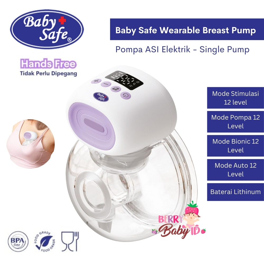 Jual Berry Baby - Baby Safe Wearable Breast Pump Single Hands Free ...