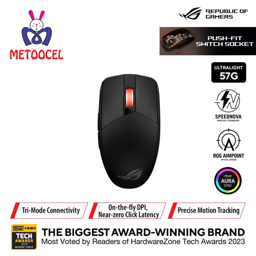 Jual ASUS ROG Strix Impact III Wireless is an Ultralight 57-gram ...