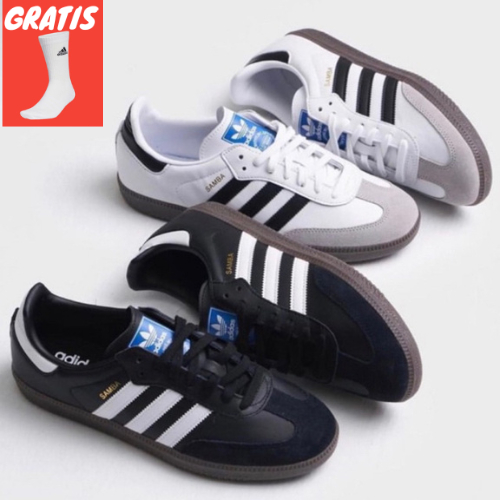 Jual Promo Sepatu Sneakers Casual Adid4s Spezial Samba OG White Black ...