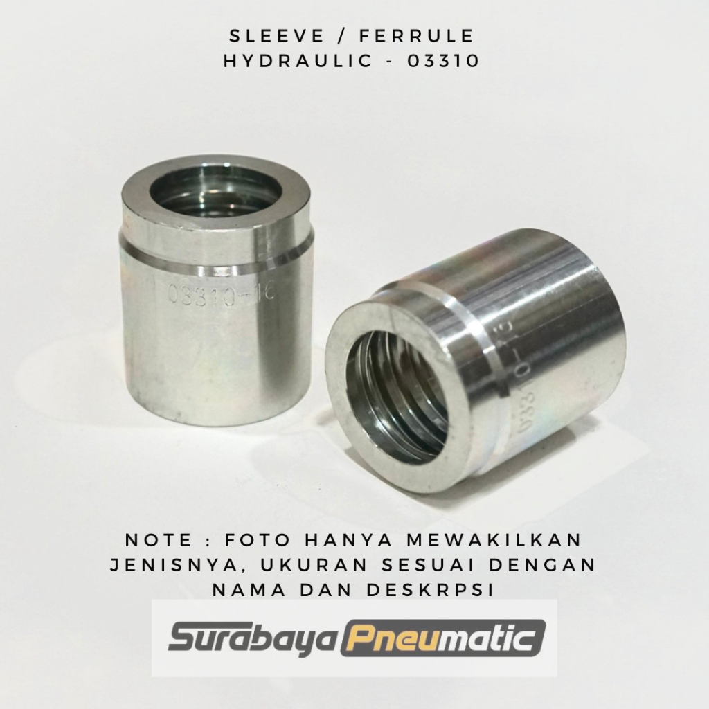 Jual FERRULE 03310-20 - Hose Hydraulic / Hidrolik 1W (1Kawat) / 2W ...