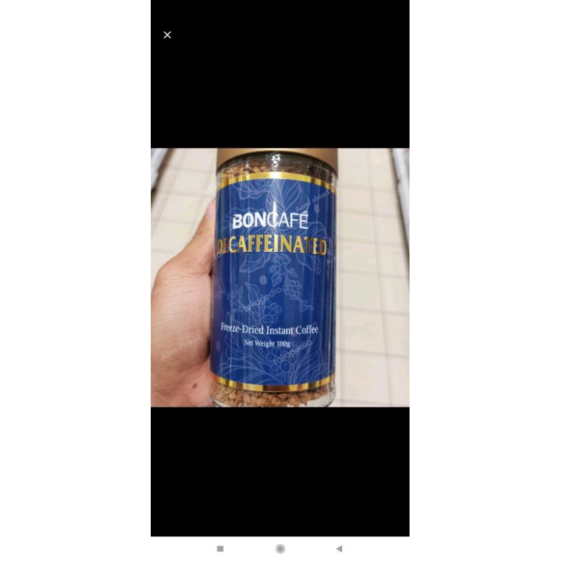 Jual boncafe decaffeinated freeze dried instan coffee 100gr | Shopee Indonesia